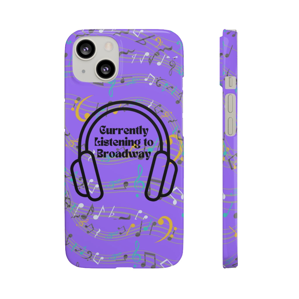 Currently Listening to Broadway Phone Case – Thespian Swag