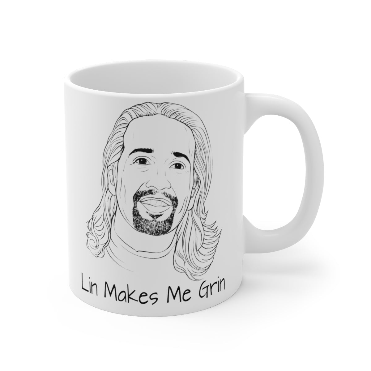Lin Makes Me Grin Mug – Thespian Swag